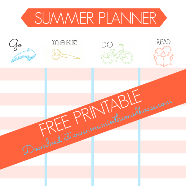 Free Summer Planner And How Keep The Kids Entertained Over Summer Mum 