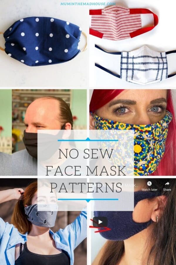 DIY No-Sew Face Mask Patterns | Mum In The Madhouse