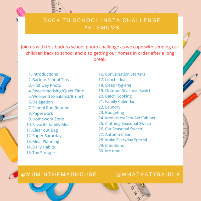 Back to School Challange 2020 | Mum In The Madhouse