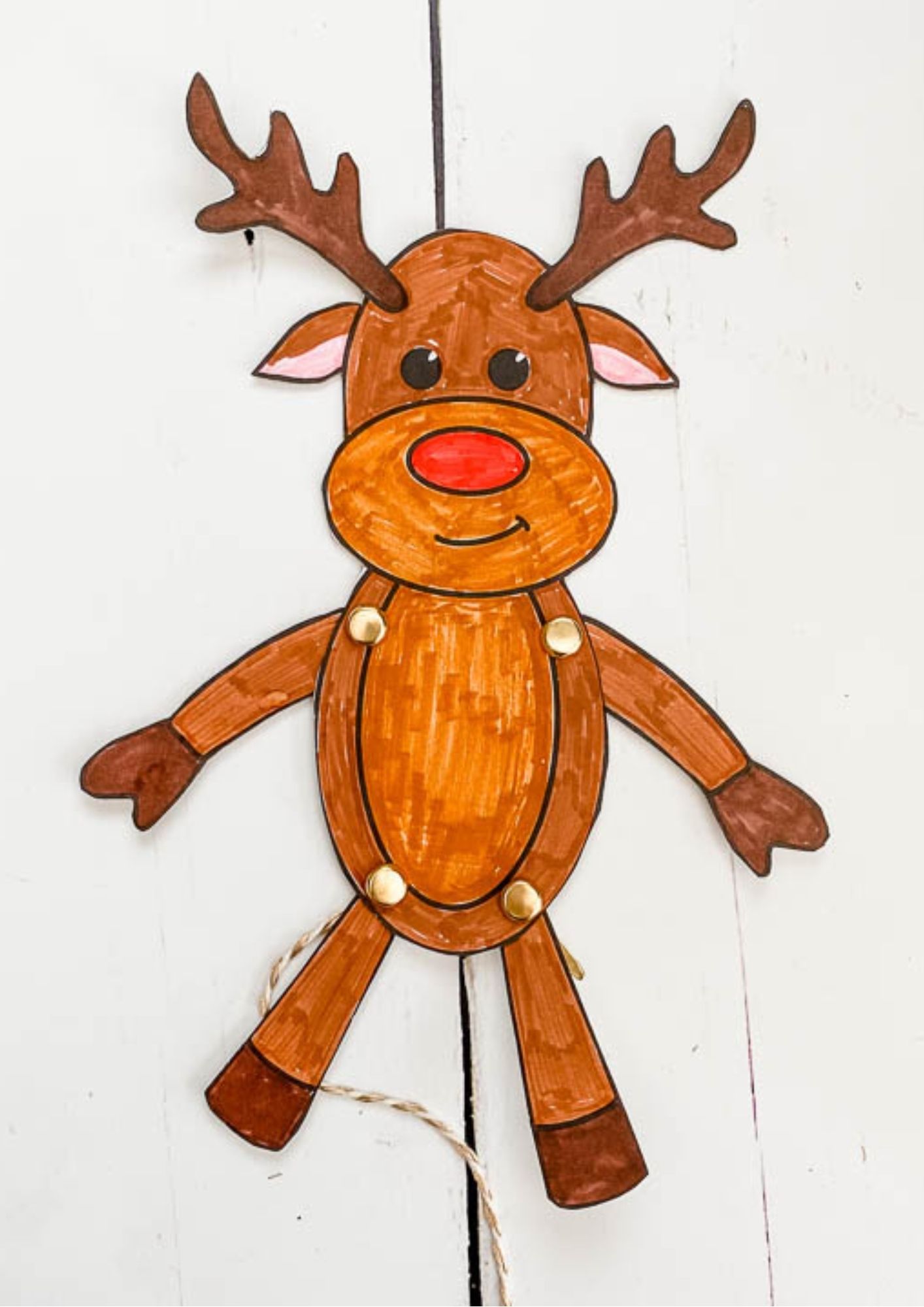 Paper Articulated Reindeer Puppet Printable | Mum In The Madhouse