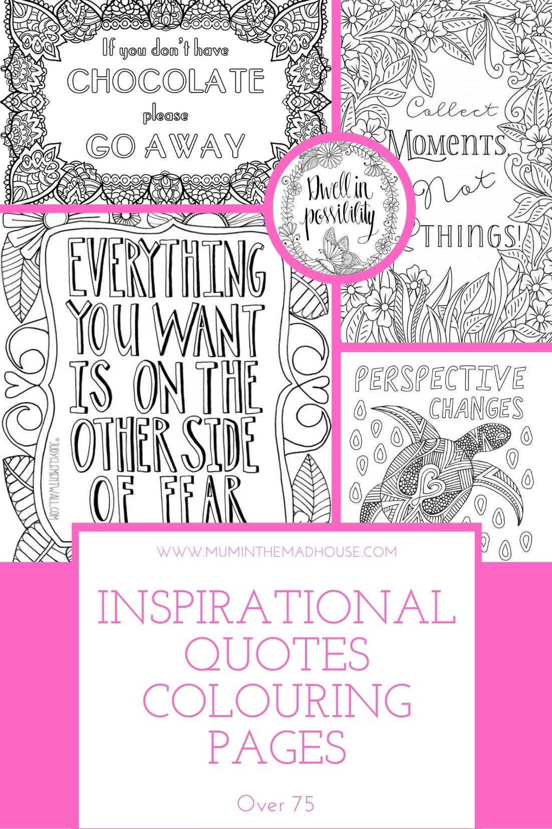 75+ Inspirational Quotes Colouring Pages for Adults and Kids | Mum In ...