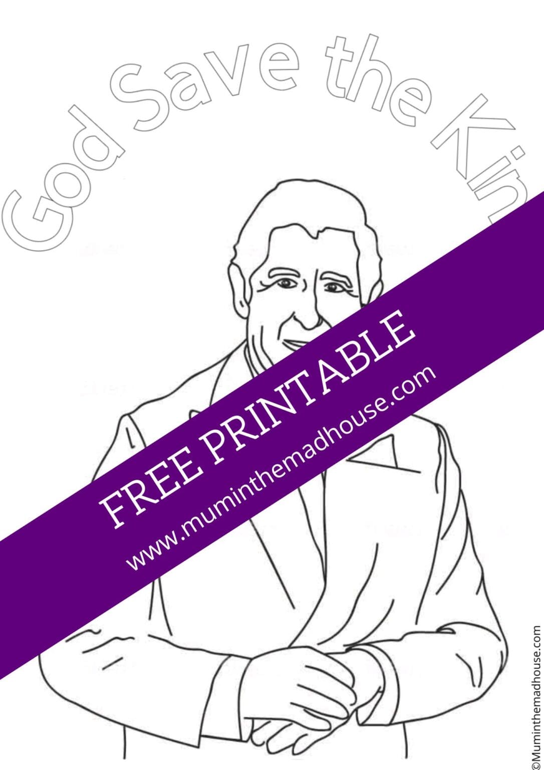 King Charles III Colouring Pages - Mum In The Madhouse