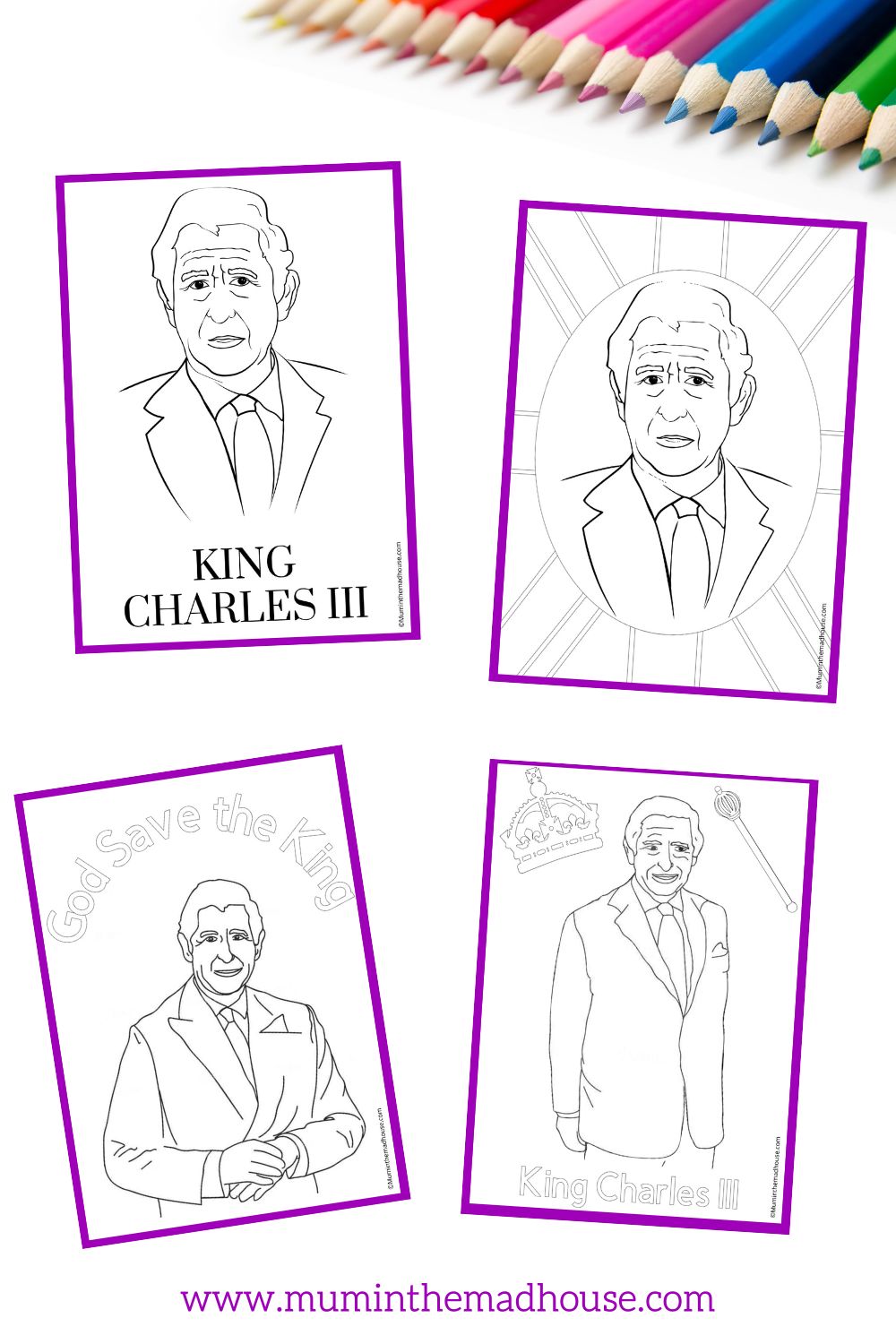 King Charles III Colouring Pages - Mum In The Madhouse