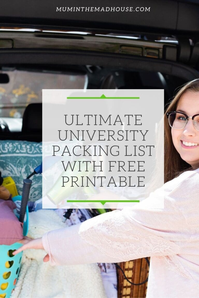 Ultimate University Packing List with Free Printable - Mum In The Madhouse