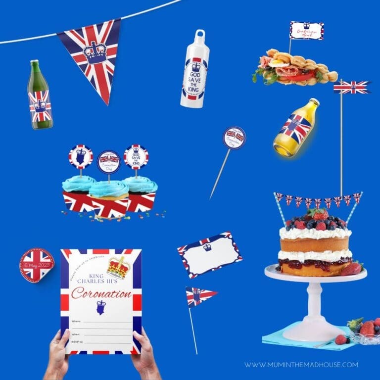 Free Coronation Party Decorations - Mum In The Madhouse