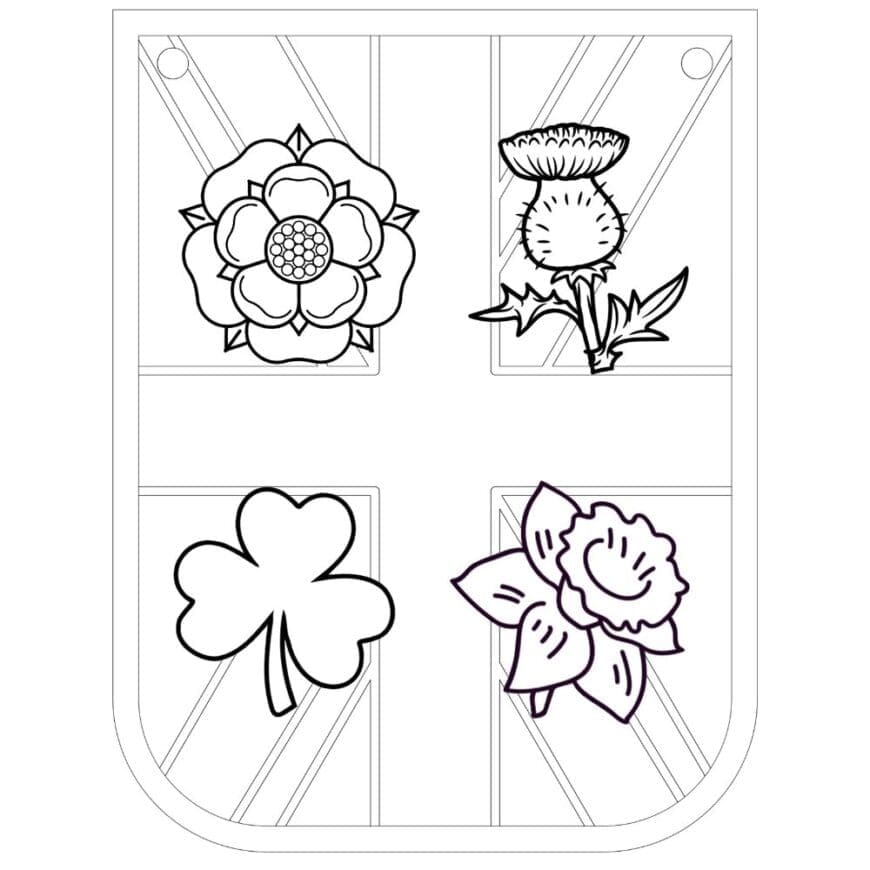 Free Printable Colour in Coronation Bunting - Mum In The Madhouse
