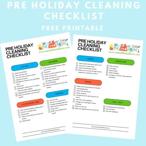 The Ultimate Pre Holiday Cleaning Checklist - Mum In The Madhouse