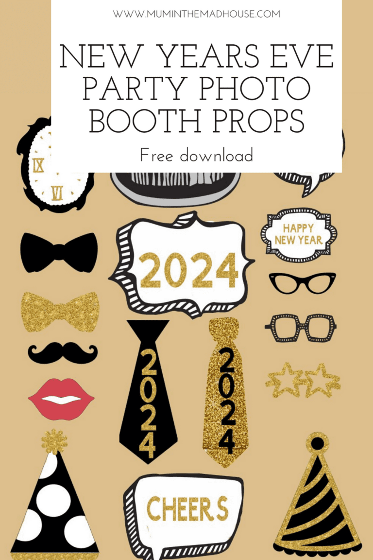 Free Printable New Years Eve Party Photo Booth Props | Mum In The Madhouse