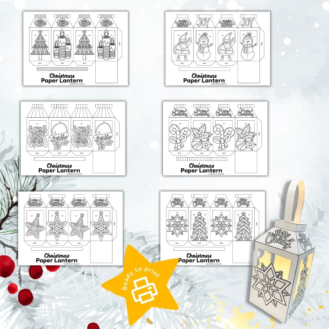 Printable Christmas Lanterns Download | Mum In The Madhouse