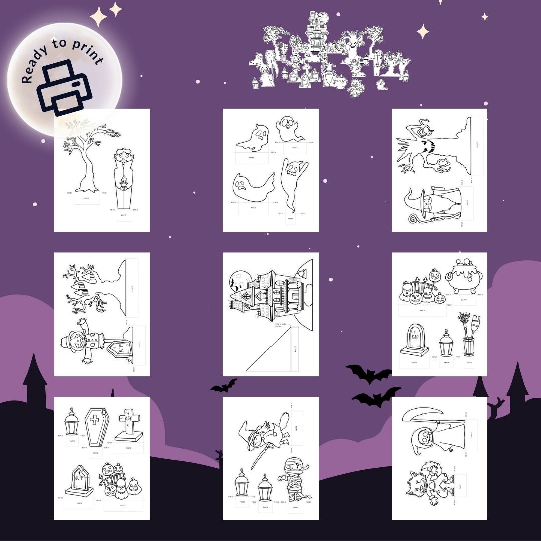 Free Printable Haunted House Paper Craft | Mum In The Madhouse