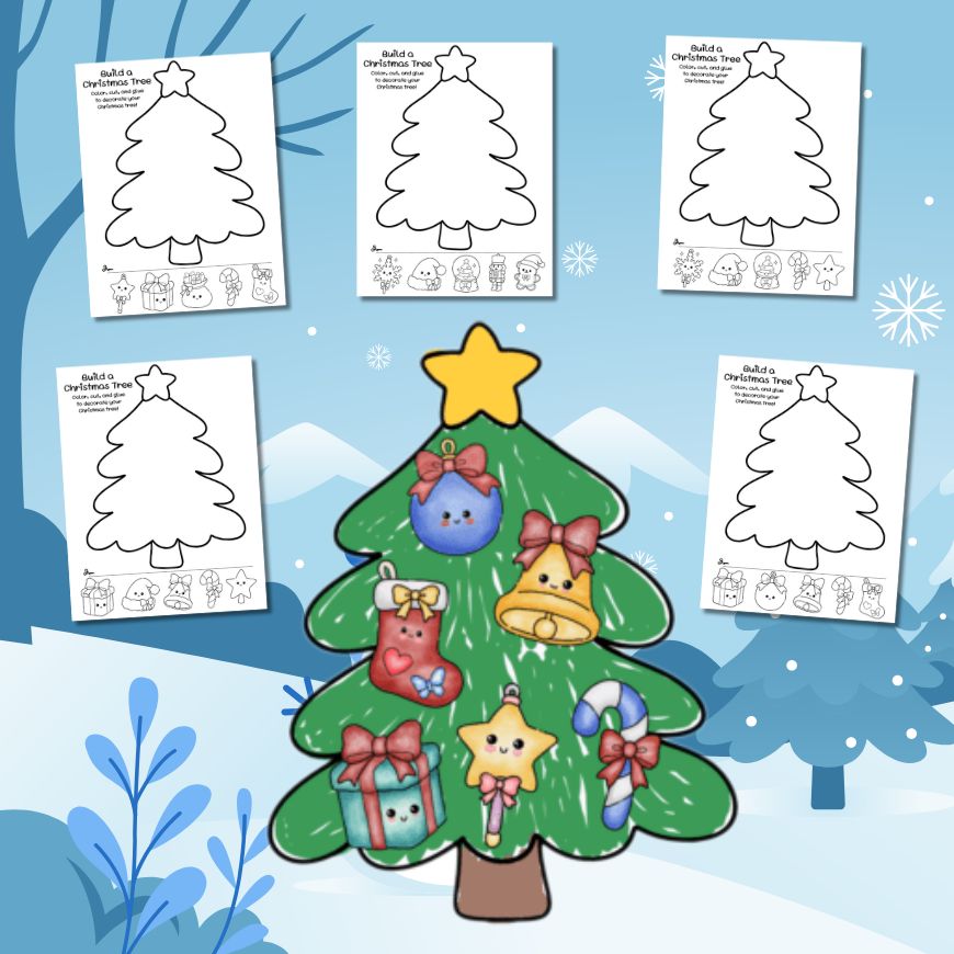 Build a Christmas Tree – Free Printable Craft for Kids | Mum In The ...
